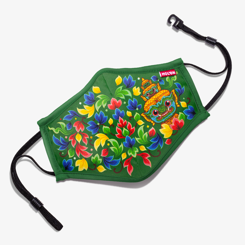 Hello Mask 2 - Thotsakan Jungle (หน้ากากผ้าฮัลโหล ทศกัณฐ์พงไพร) – HOLEN